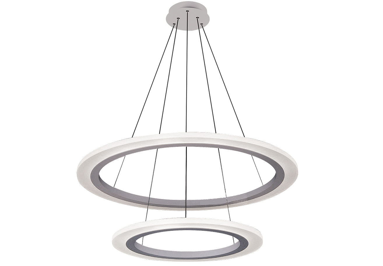 Lustre si pendule - Pendul Adrienne LED, 62W, 4861lm, 4000K, argintiu ...