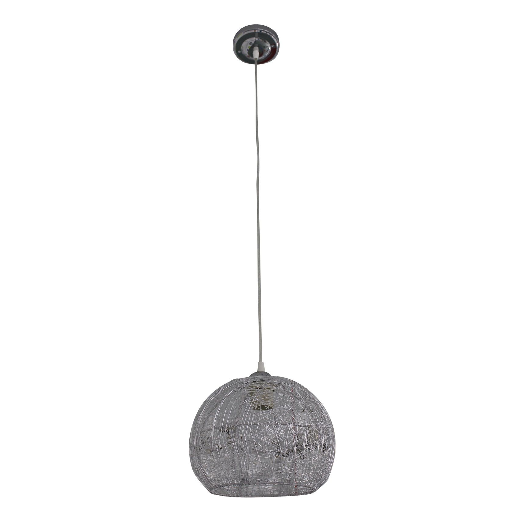 Lustre si pendule - Pendul Nest, 1x60w, abajur metal , argintiu La ...